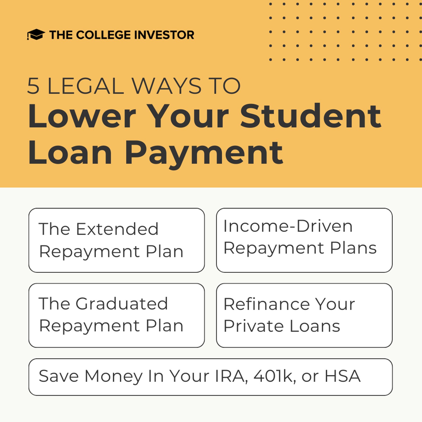 5 Legal Ways To Lower Your Student Loan Payment